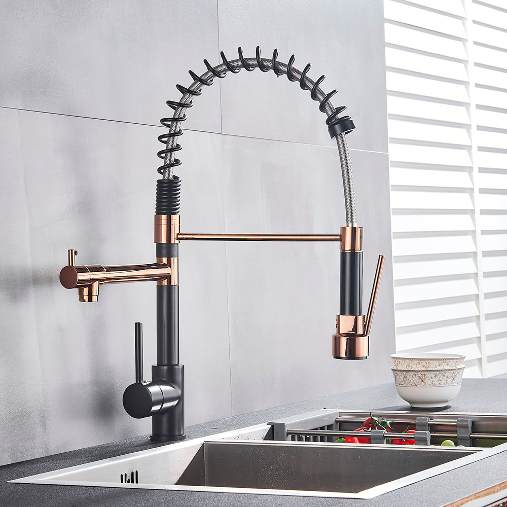 Matera Full Copper Pull-Out Kitchen Faucet – atinudadesign